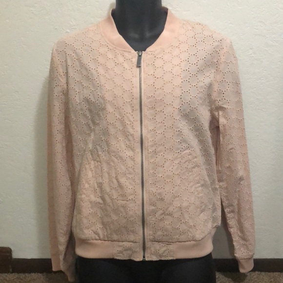 Sanctuary | Jackets & Coats | Sanctuary Eyelet Bomber Jacket Cameo Pink ...